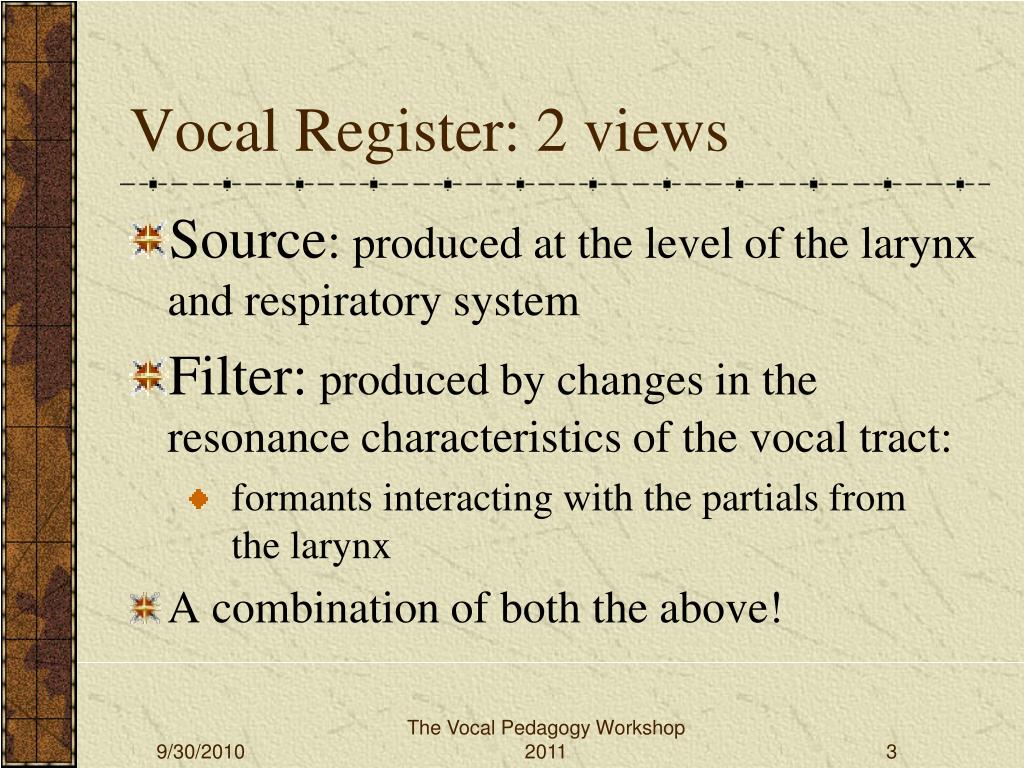 PPT - Vocal Registers: PowerPoint Presentation, free download - ID:1655800
