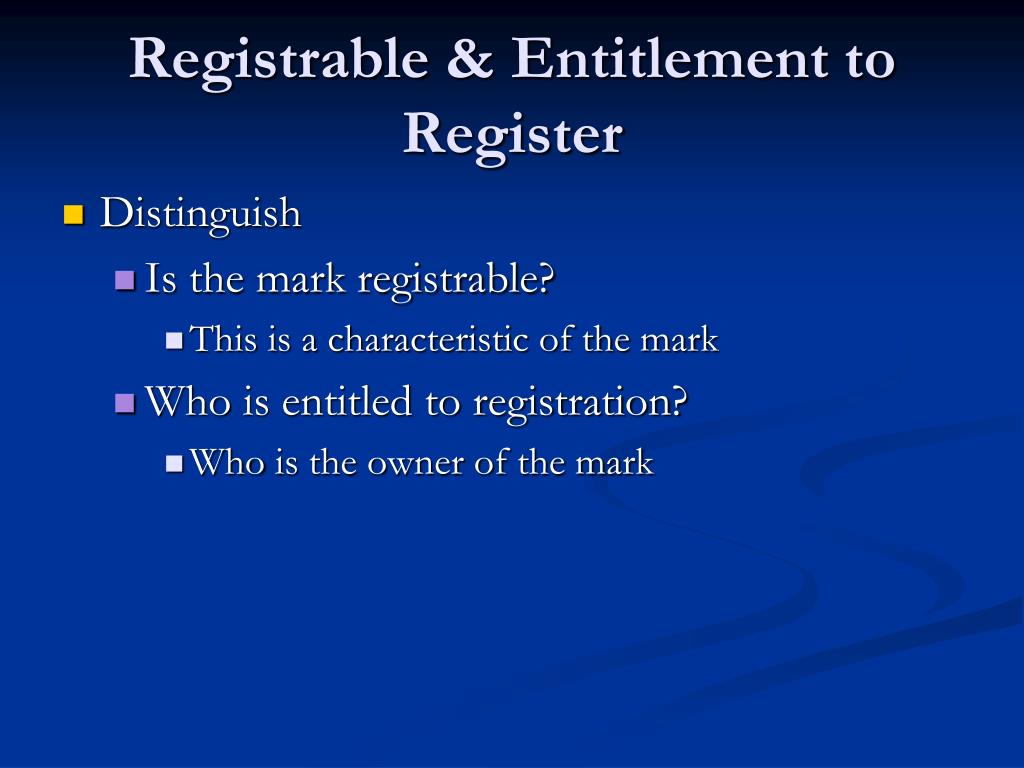 PPT - Trade-marks Act Registrability: s. 12 PowerPoint Presentation ...
