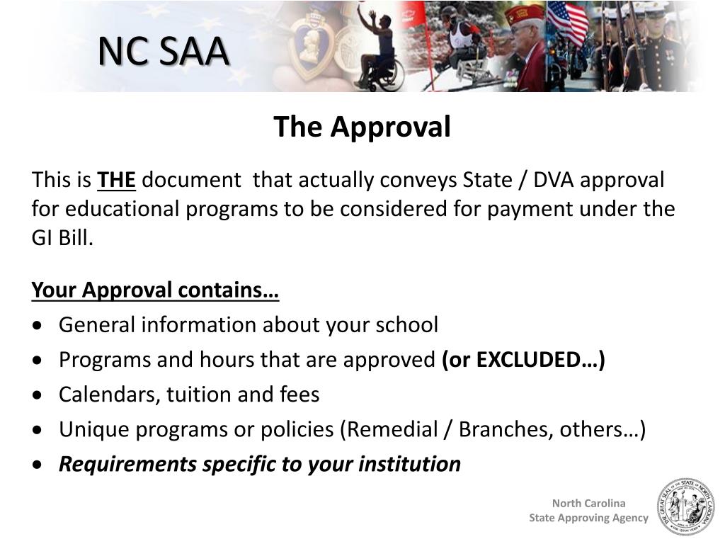 PPT - North Carolina State Approving Agency PowerPoint Presentation ...