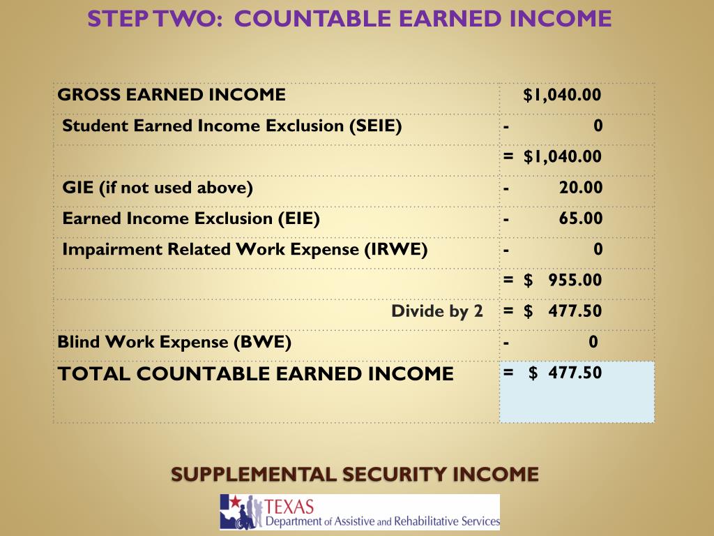 PPT - BENEFITS AND WORK INCENTIVES Supplemental Security Income and ...