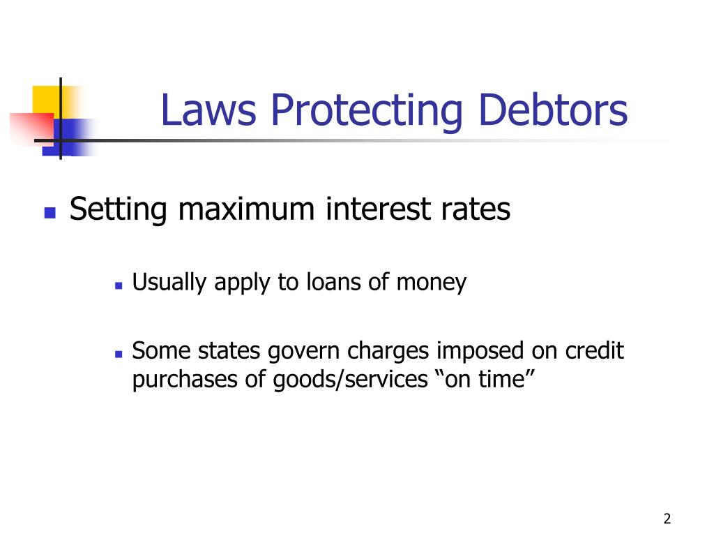 PPT - Laws Protecting Debtors/Creditors and Bankruptcy PowerPoint ...