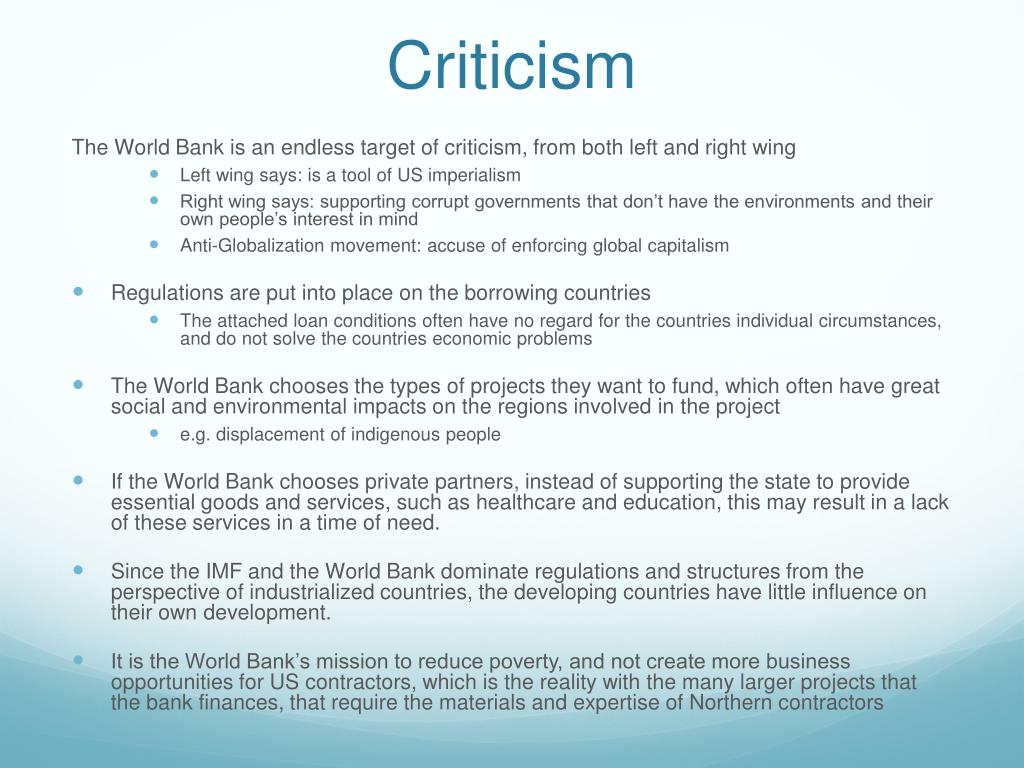 PPT - WORLD BANK Working for a World Free of Poverty PowerPoint ...