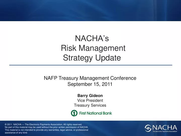 PPT - NACHA’s Risk Management Strategy Update PowerPoint Presentation ...