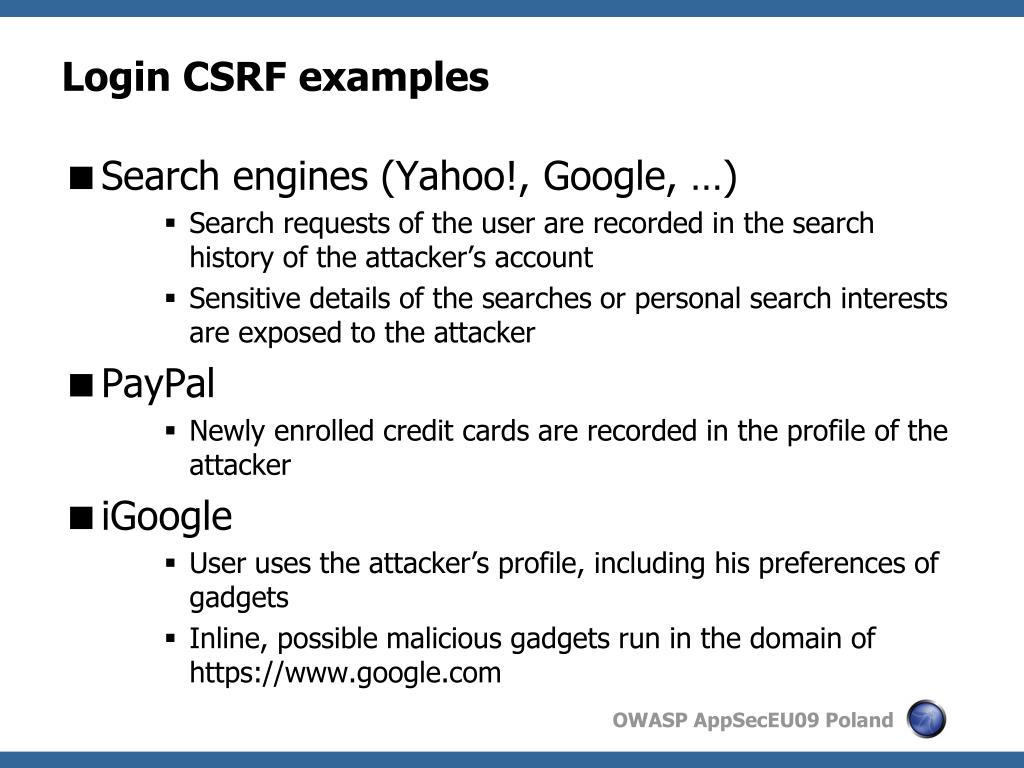 PPT - CSRF: the nightmare becomes reality? PowerPoint Presentation ...