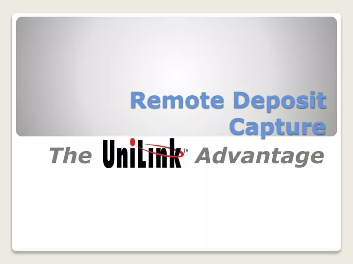 PPT - Remote Deposit Capture PowerPoint Presentation, free download ...