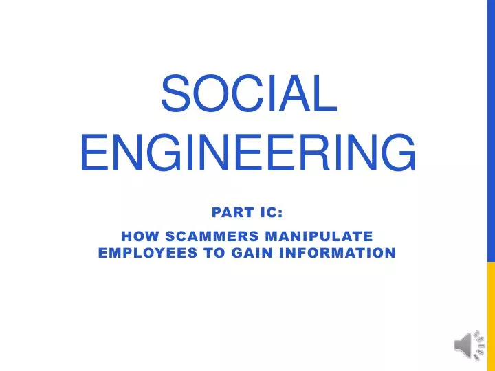 PPT - Social Engineering PowerPoint Presentation, free download - ID ...