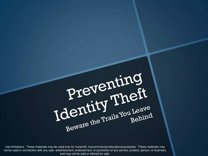 PPT - Preventing Identity Theft PowerPoint Presentation, free download ...