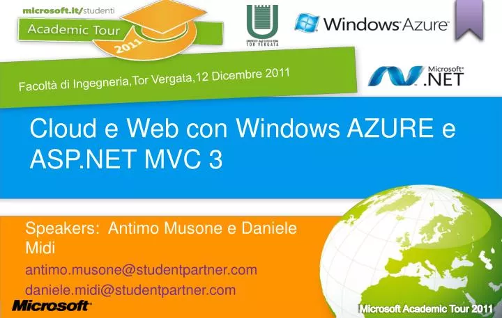 PPT - Cloud e Web con Windows AZURE e ASP.NET MVC 3 PowerPoint Presentation - ID:1659076