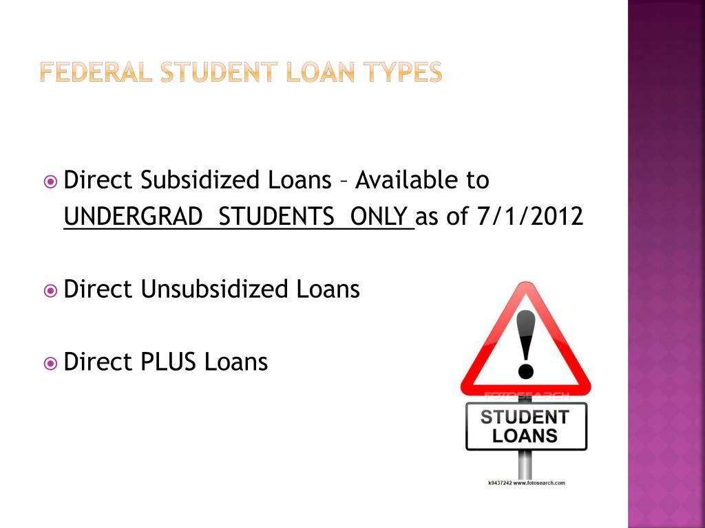 PPT - From the financial aid William D Ford Direct Loans PowerPoint ...