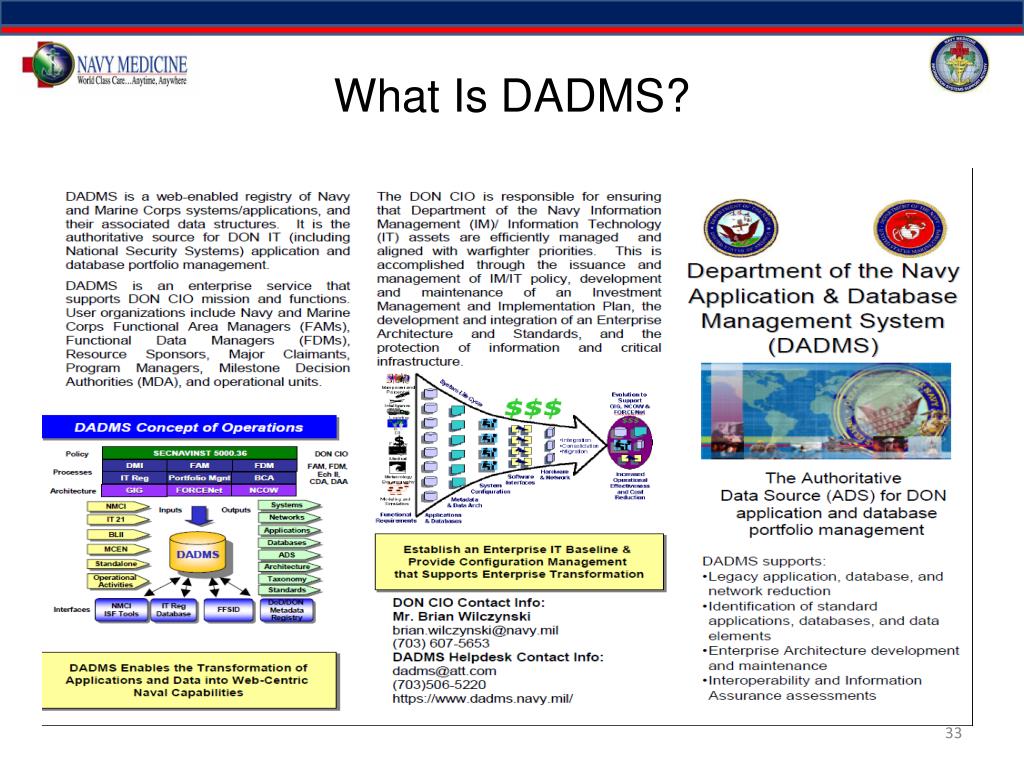PPT - John Jett NAVMISSA, Medical FAM/DADMS DADMS Portfolio Management ...