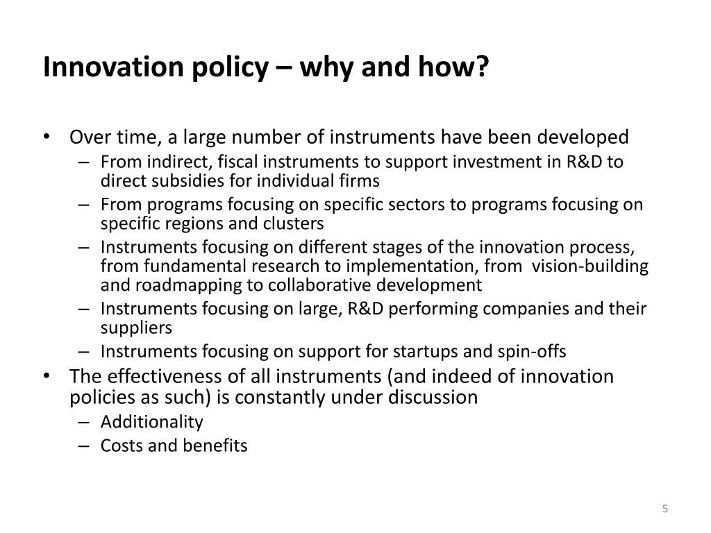 PPT - Innovation Policy in the era of sustainability PowerPoint ...