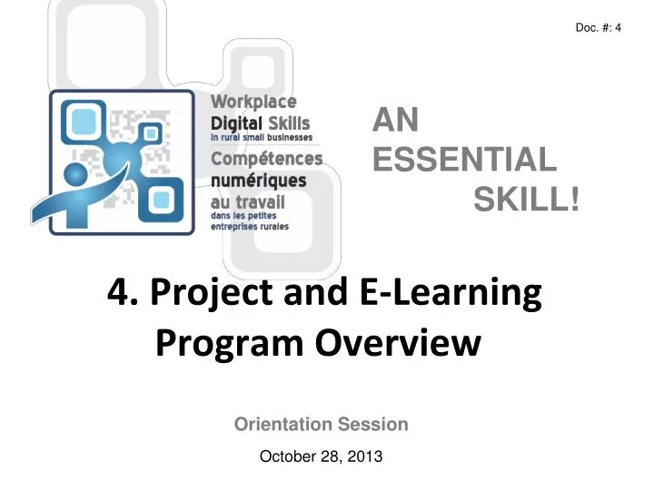 PPT - 4 . Project and E-Learning Program Overview PowerPoint ...