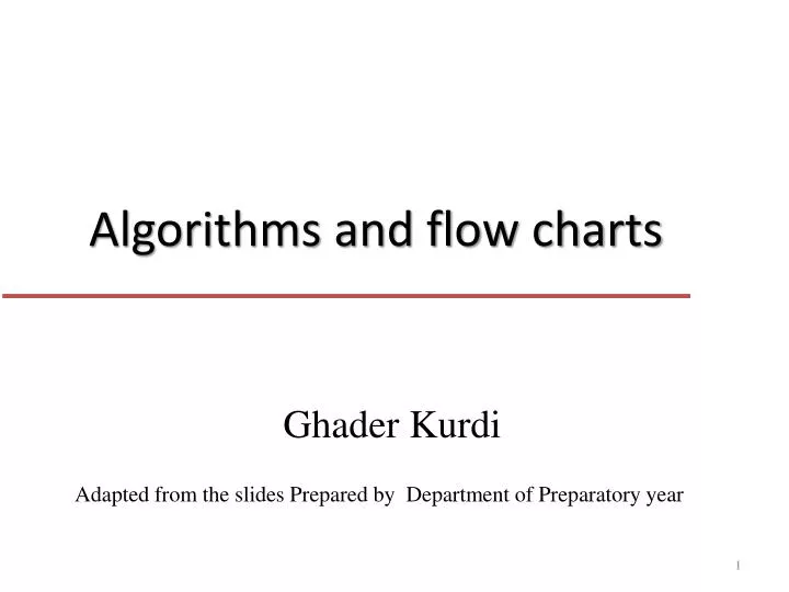 PPT - Algorithms and flow charts PowerPoint Presentation, free download - ID:1660257