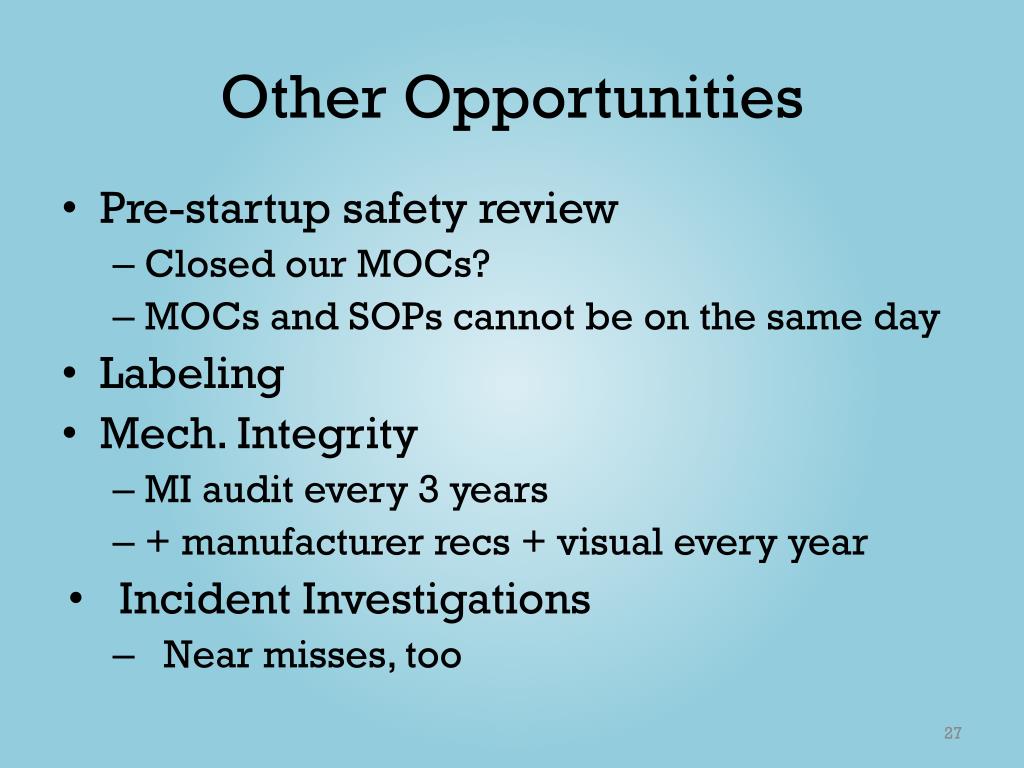 PPT - Process Safety Management ( PSM ) Risk Management Plan (RMP ...