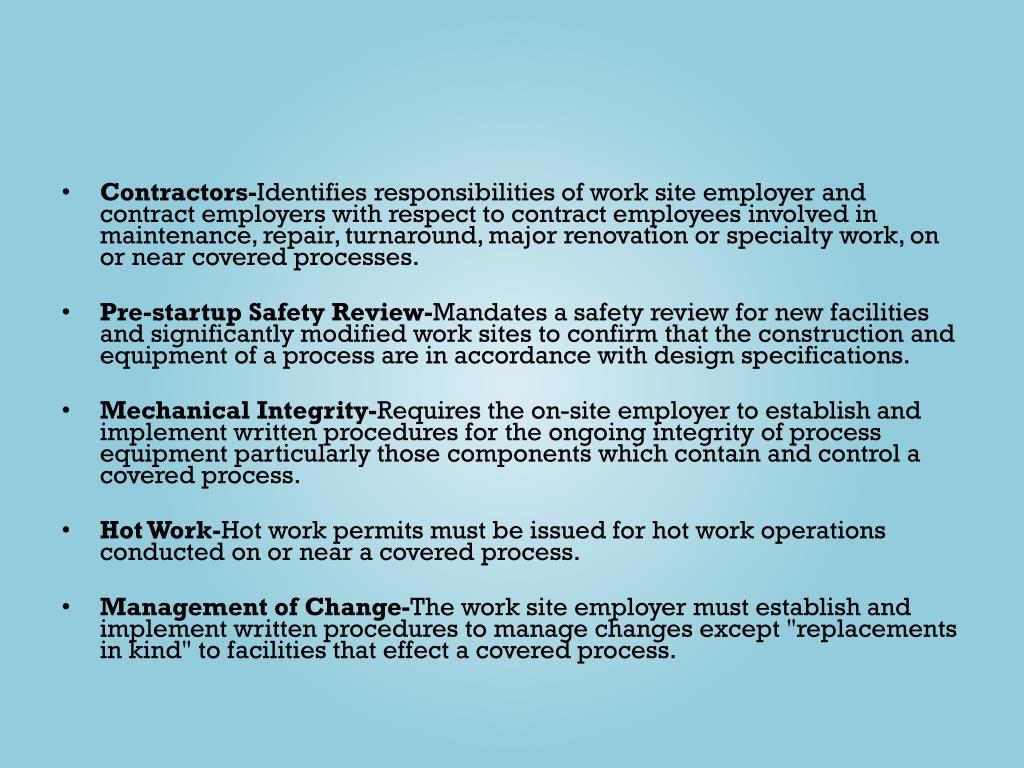 PPT - Process Safety Management ( PSM ) Risk Management Plan (RMP ...