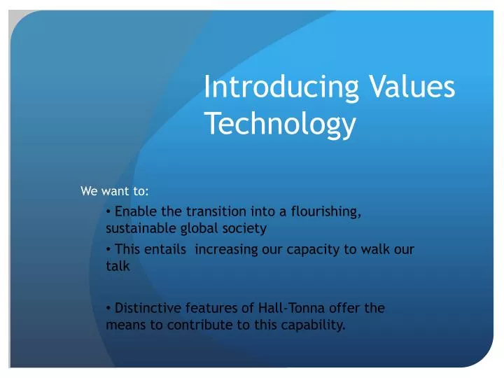 PPT - Introducing Values Technology PowerPoint Presentation, free ...
