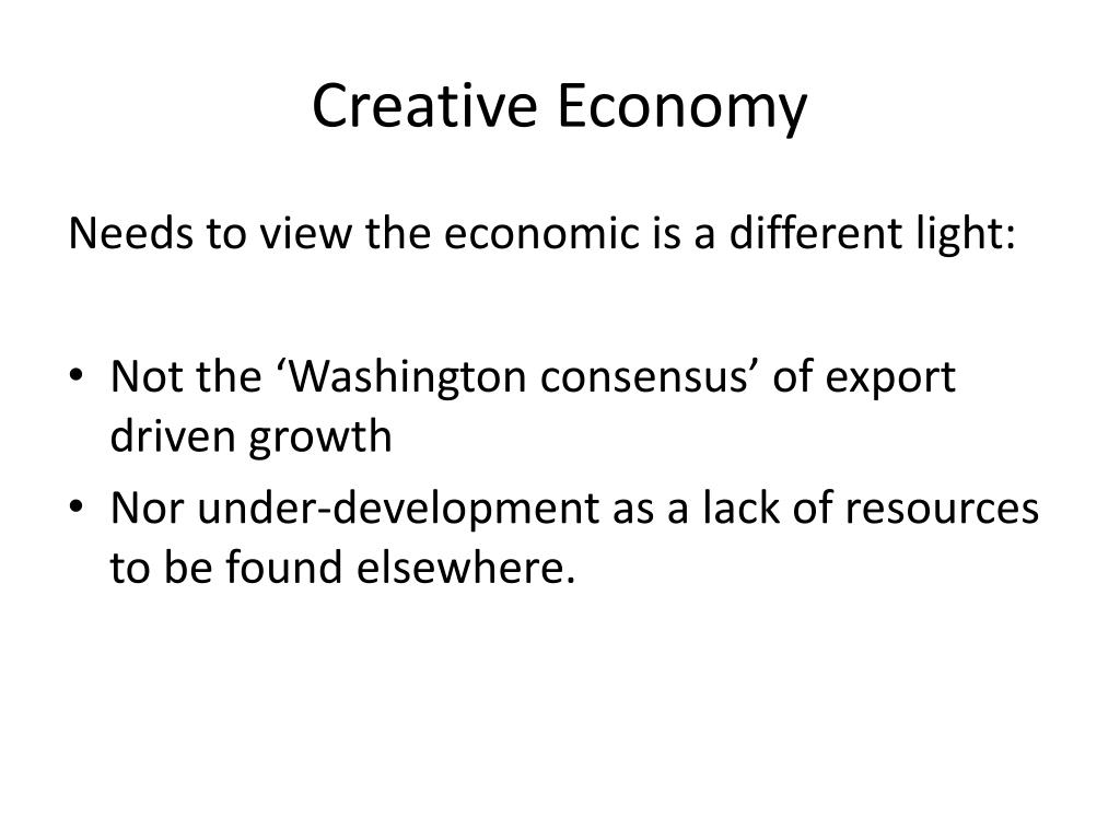 PPT - The Creative Economy – a Concept and Strategy for the Future ...