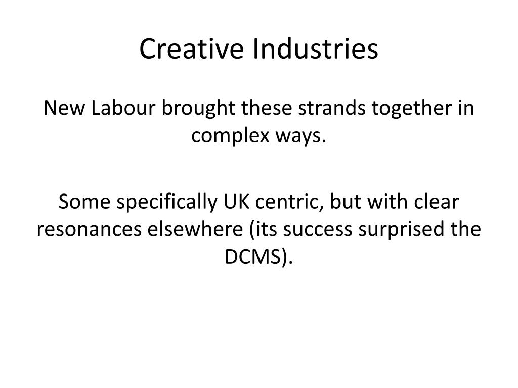 PPT - The Creative Economy – a Concept and Strategy for the Future ...