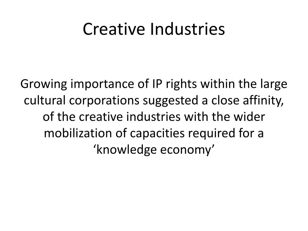 PPT - The Creative Economy – a Concept and Strategy for the Future ...