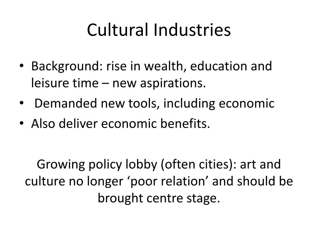 PPT - The Creative Economy – a Concept and Strategy for the Future ...