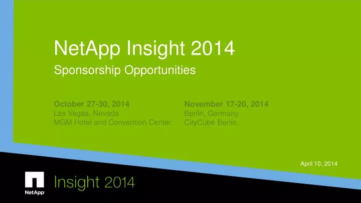 PPT - NetApp Insight 2014 PowerPoint Presentation, free download - ID ...