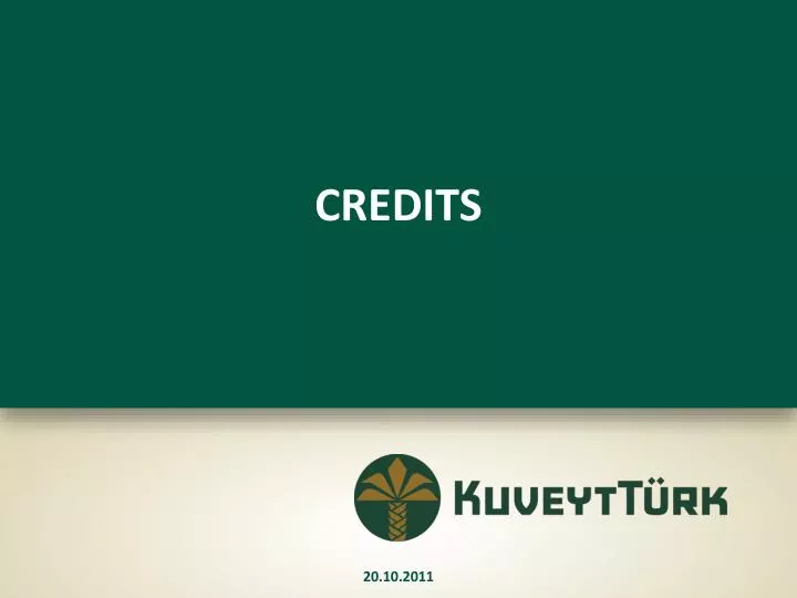 PPT - CREDITS PowerPoint Presentation, free download - ID:1660635