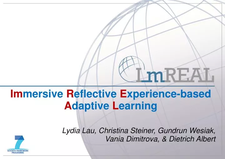 PPT - Lydia Lau, Christina Steiner, Gundrun Wesiak , Vania Dimitrova ...