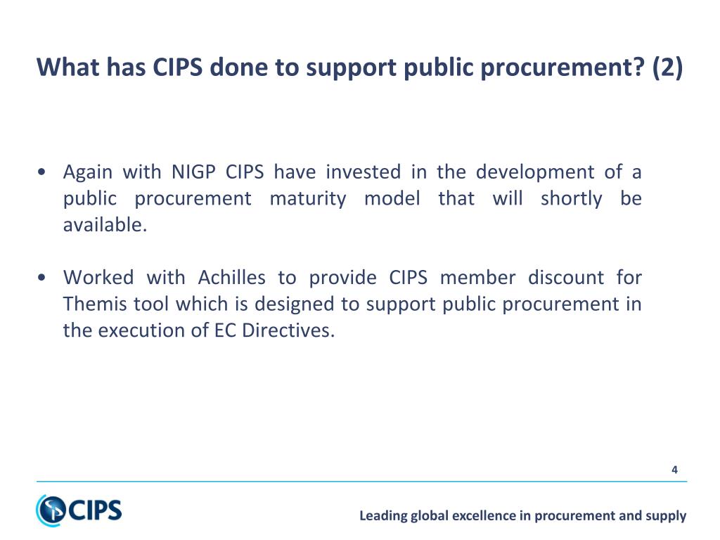 PPT - Public Sector Procurement CIPS engagement with the Public Sector ...