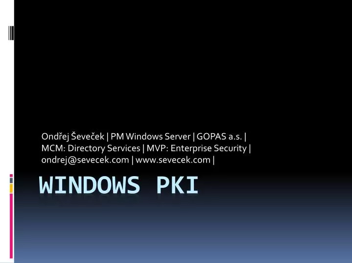 PPT - Windows PKI PowerPoint Presentation, free download - ID:1660983