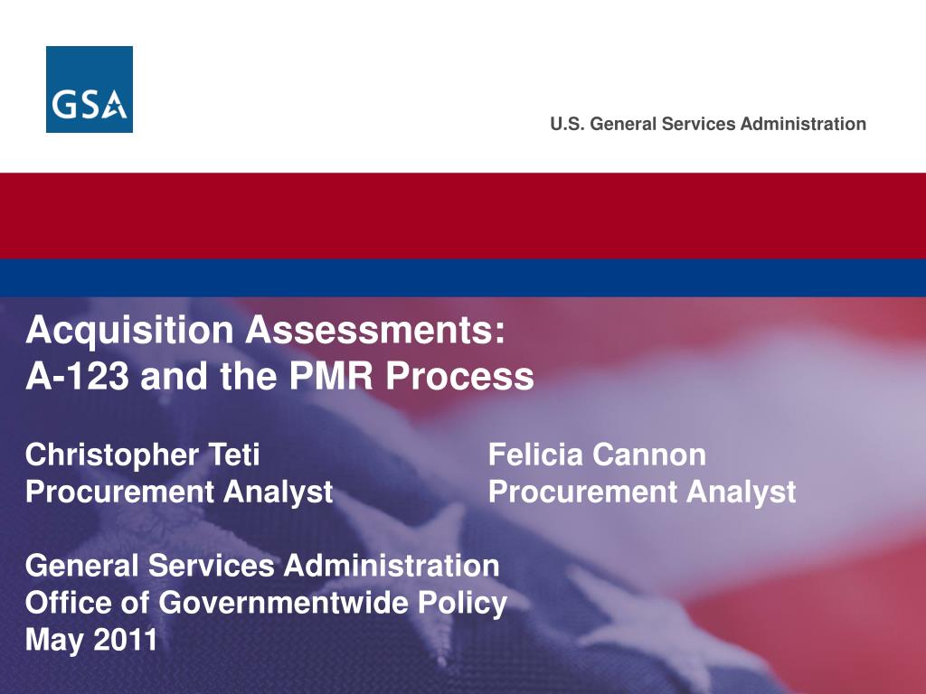 PPT - Acquisition Assessments: A-123 and the PMR Process Christopher ...