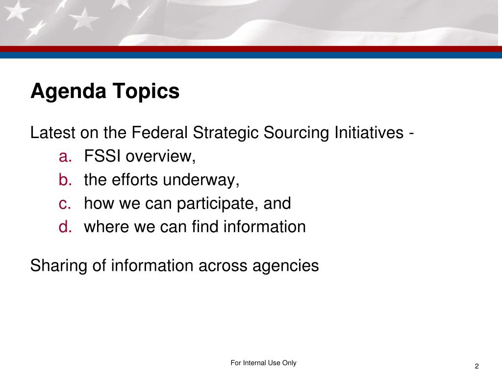 PPT - Federal Strategic Sourcing Initiative (FSSI) PowerPoint ...