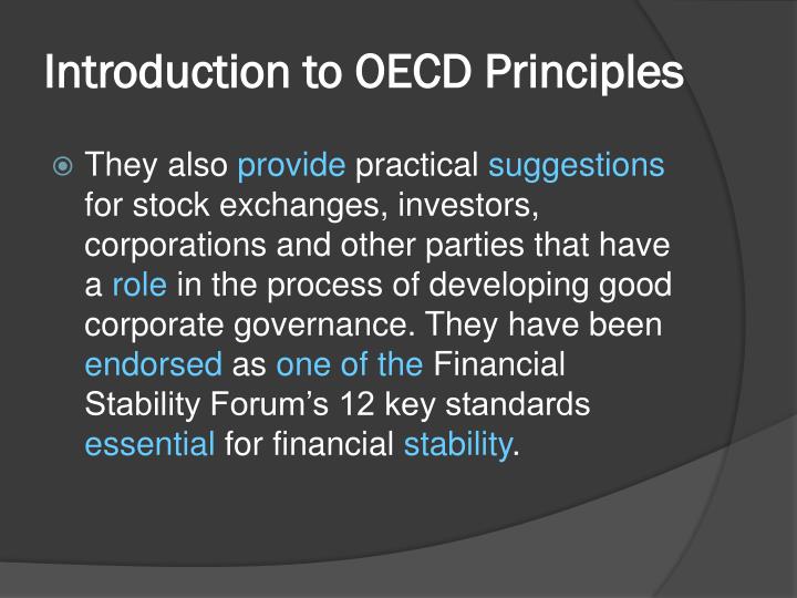 PPT - OECD Principles on Corporate Governance PowerPoint Presentation ...