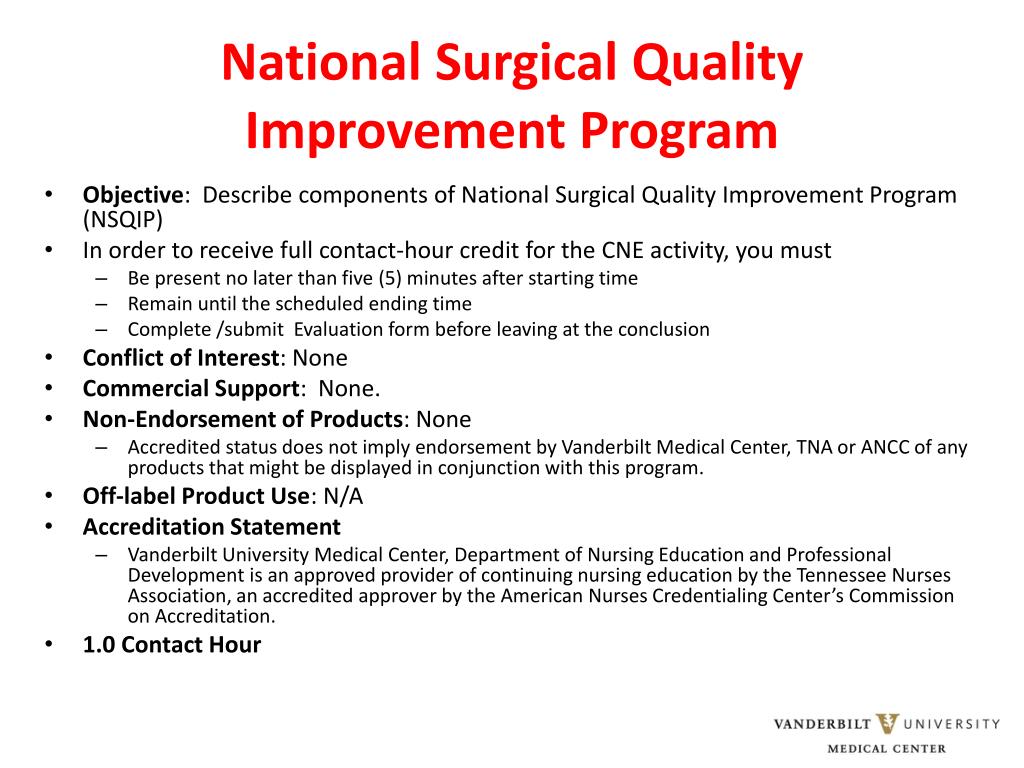 PPT - AMERICAN COLLEGE OF SURGEONS National Surgical Quality ...