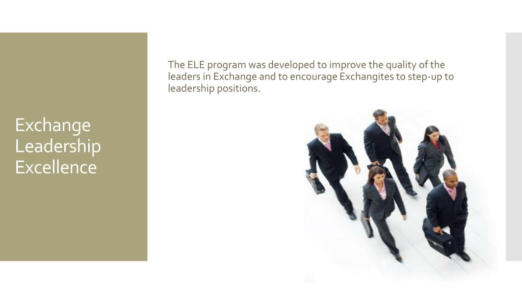 PPT - Discover the New Exchange Leadership Excellence Program ...