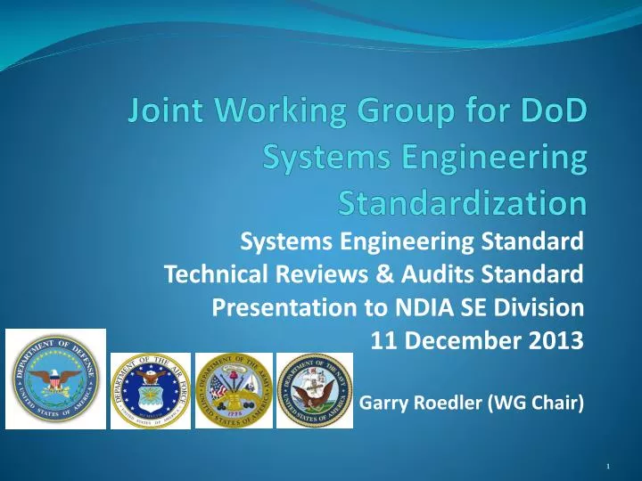 PPT - Joint Working Group for DoD Systems Engineering Standardization ...