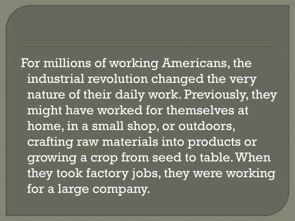 PPT - The Industrial Revolution in the United States PowerPoint ...