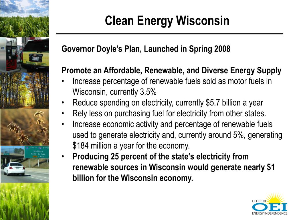 PPT - State of Wisconsin’s Opportunities: Clean Energy Wisconsin ...