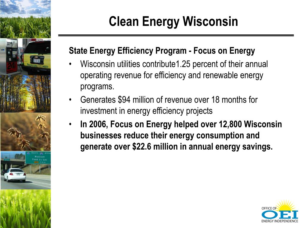 PPT - State of Wisconsin’s Opportunities: Clean Energy Wisconsin ...