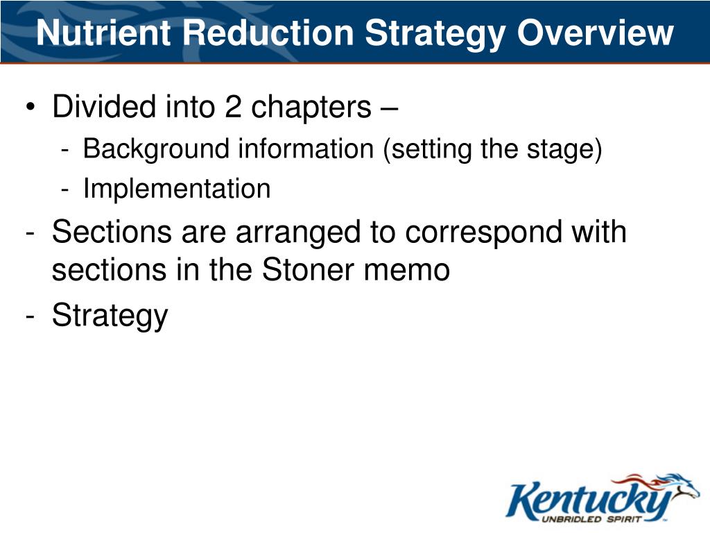 PPT - Development of a Kentucky Nutrient Strategy Kentucky Division of ...