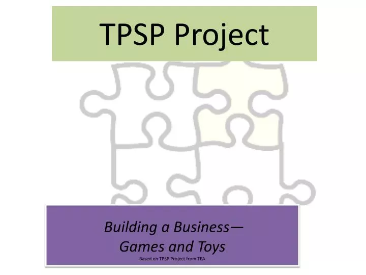 PPT - TPSP Project PowerPoint Presentation, free download - ID:1662103