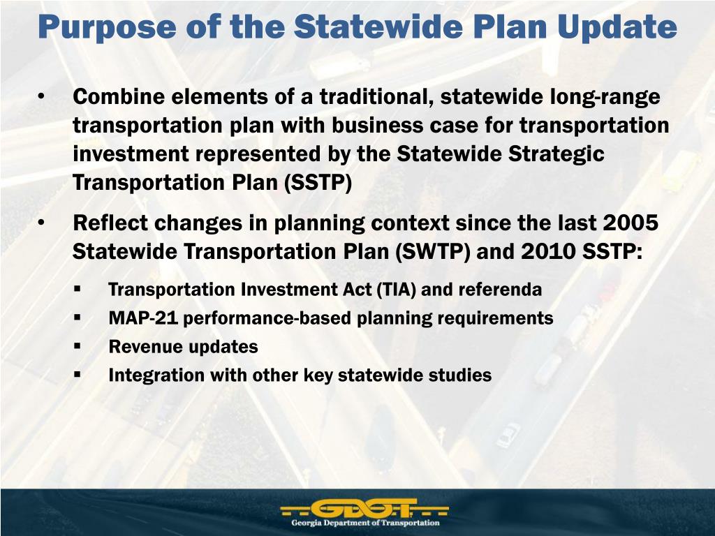 PPT - Georgia Statewide Transportation Plan / Statewide Strategic ...