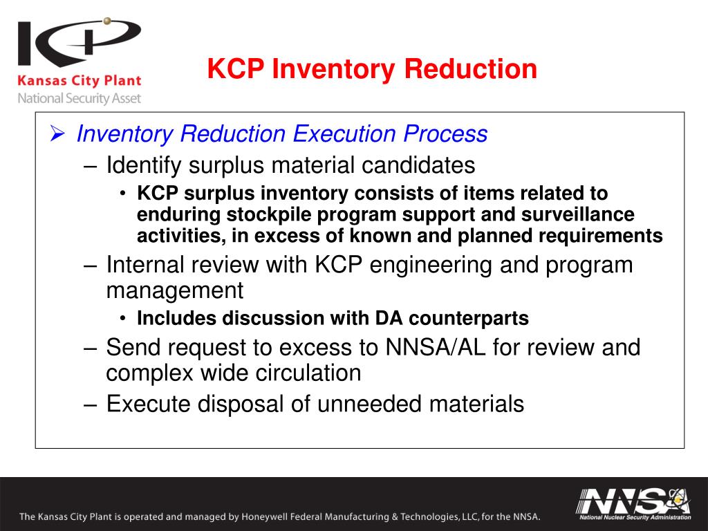 PPT - Kansas City Plant Transformation and Inventory Reduction ...