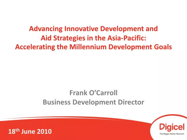 PPT - Advancing Innovative Development and Aid Strategies in the Asia ...