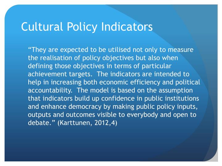 PPT - Cultural Performance Indicators? PowerPoint Presentation - ID:1662490