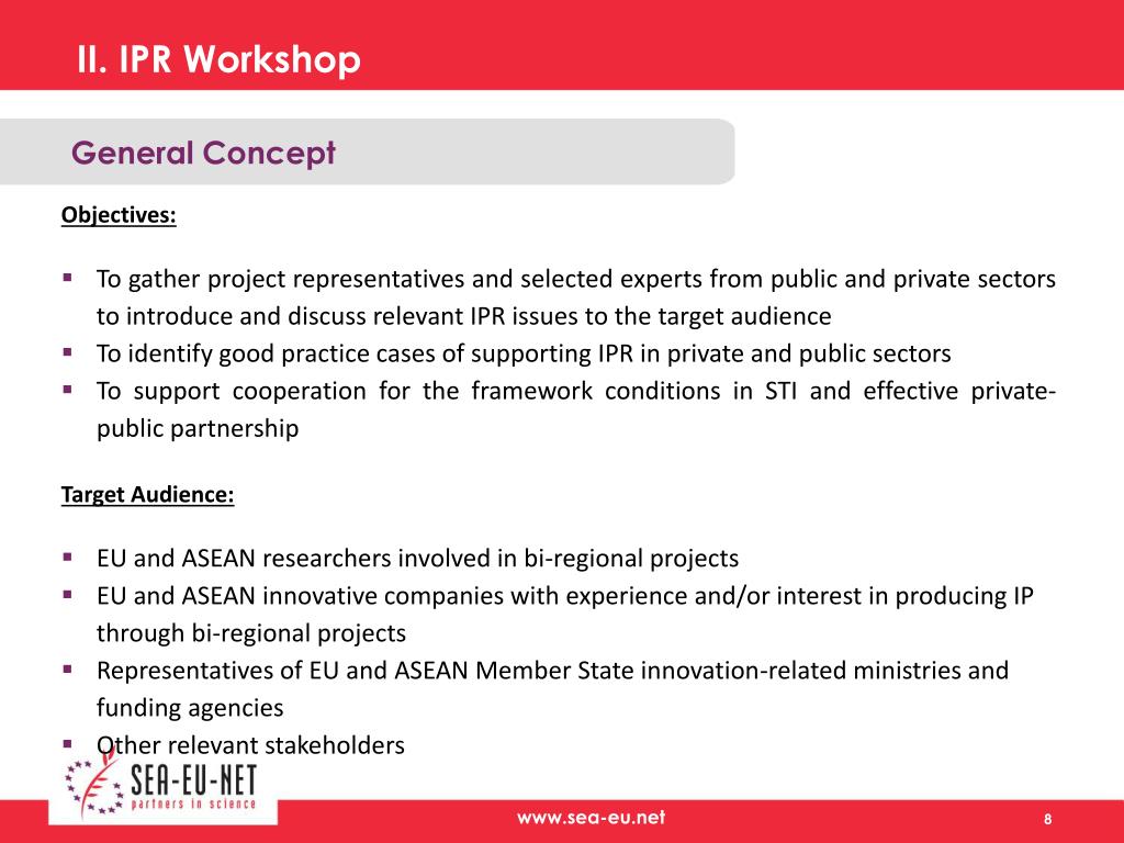 PPT - Workshop - Intellectual Property Rights in Southeast Asia January ...