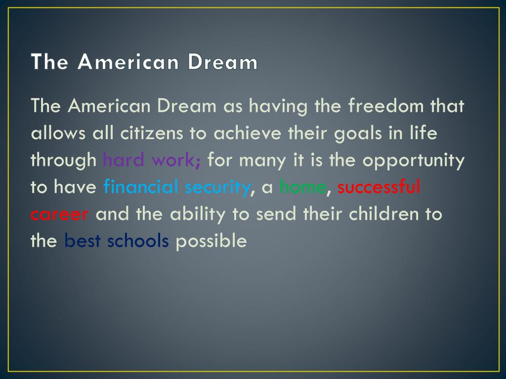 PPT - To what extent do ethnic minorities achieve the American Dream ...