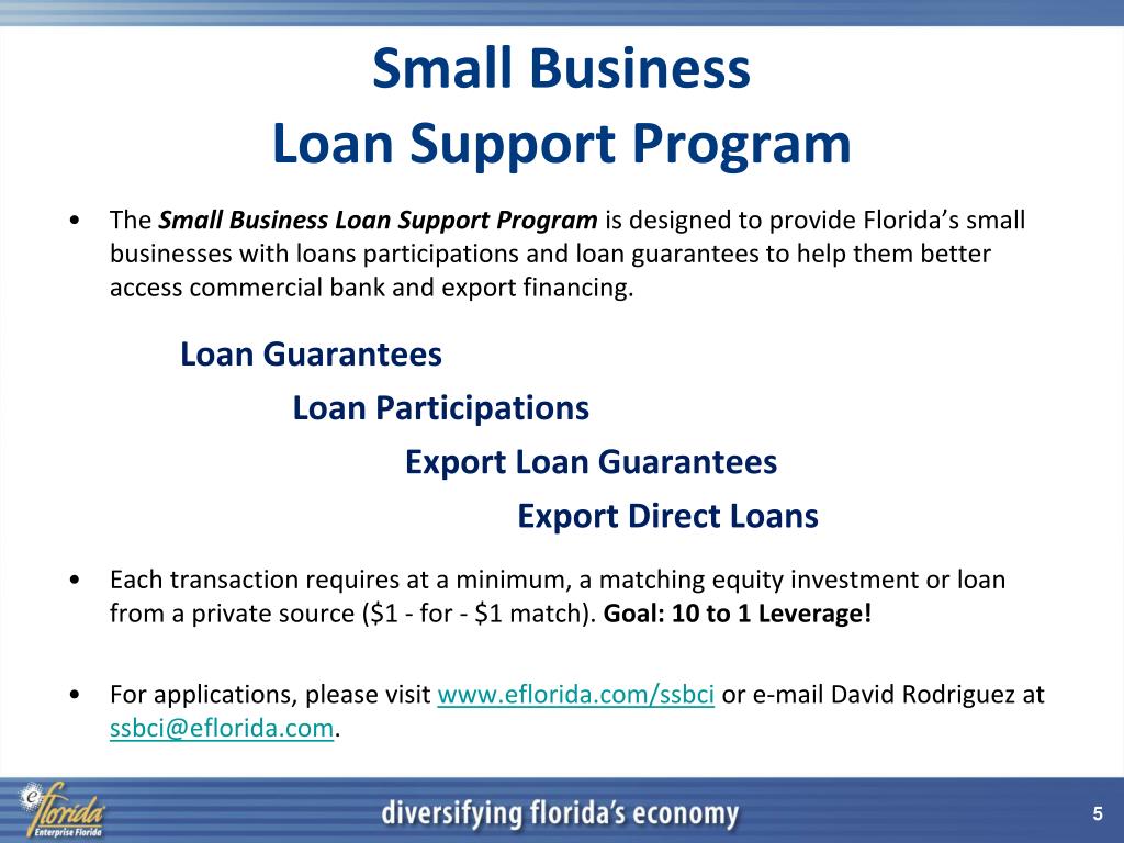 PPT - State Small Business Credit Initiative (SSBCI) Loan & Venture ...