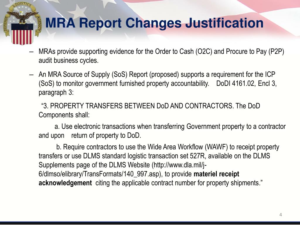 PPT - Draft Proposed DLMS Changes (PDCs) S upporting Materiel Receipt ...