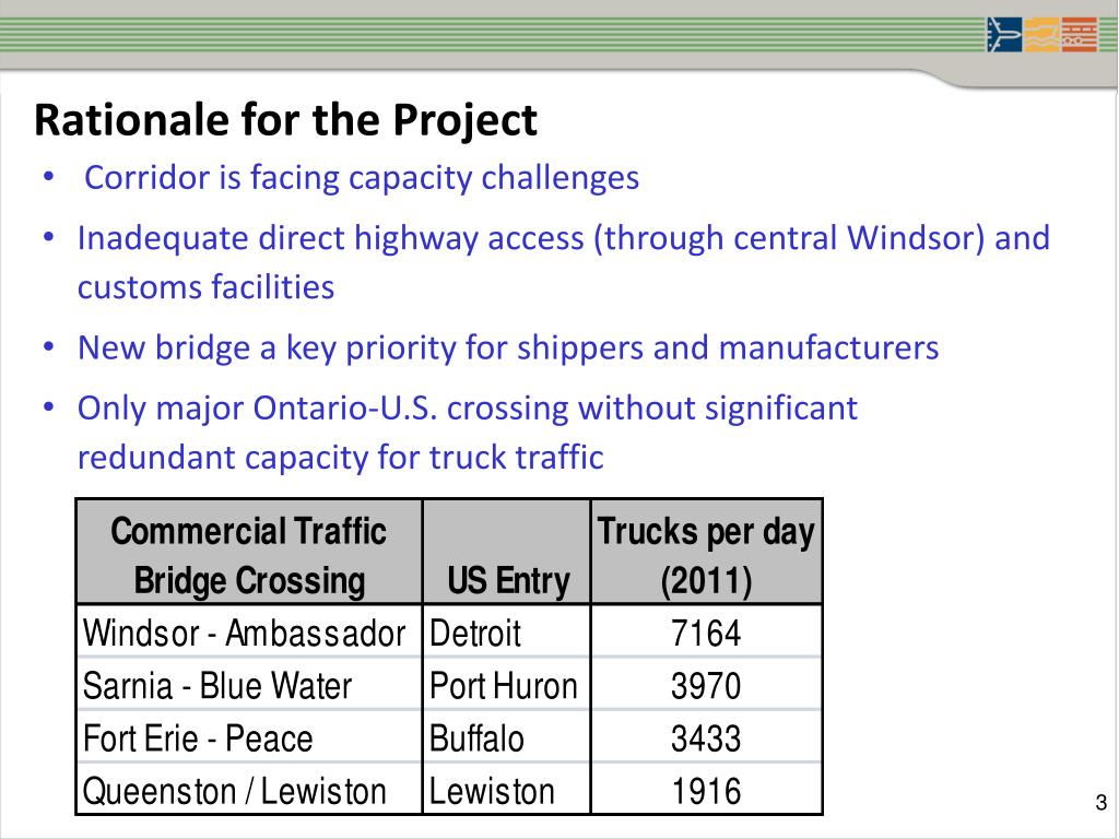 PPT - Detroit River International Crossing (DRIC) New International Trade Crossing (NITC ...