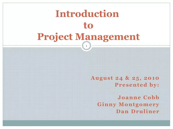 PPT - Introduction to Project Management PowerPoint Presentation, free ...